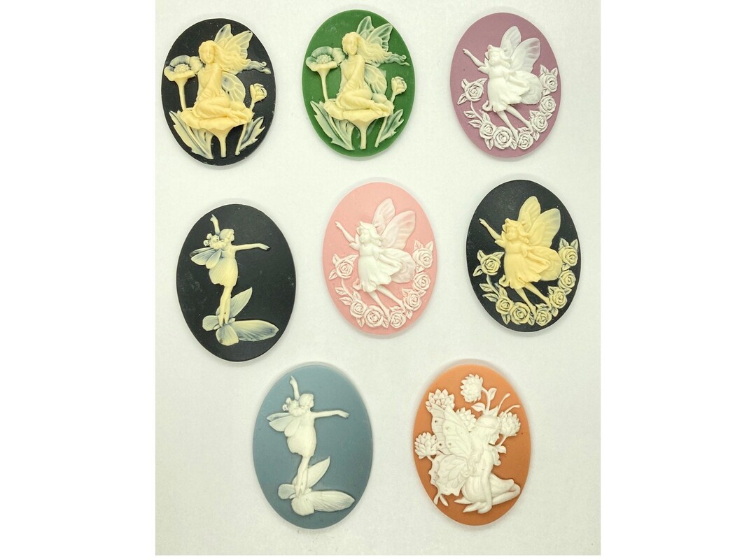 40x30mm Fairy Core Supply Your Choice Resin Cabochon Cameo Garden ...