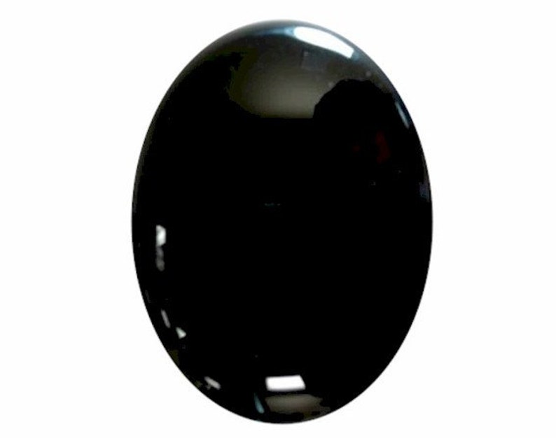 40x30mm Cabachon Wire for Diy Wrapped Chunky Jewelry Black Agate Flat ...