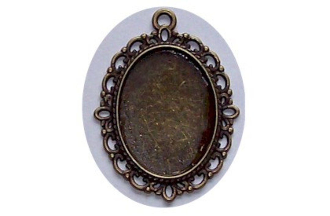 25x18mm Cameo Setting Cameo Frame Cabochon Mount Gemstone Frame Antique ...