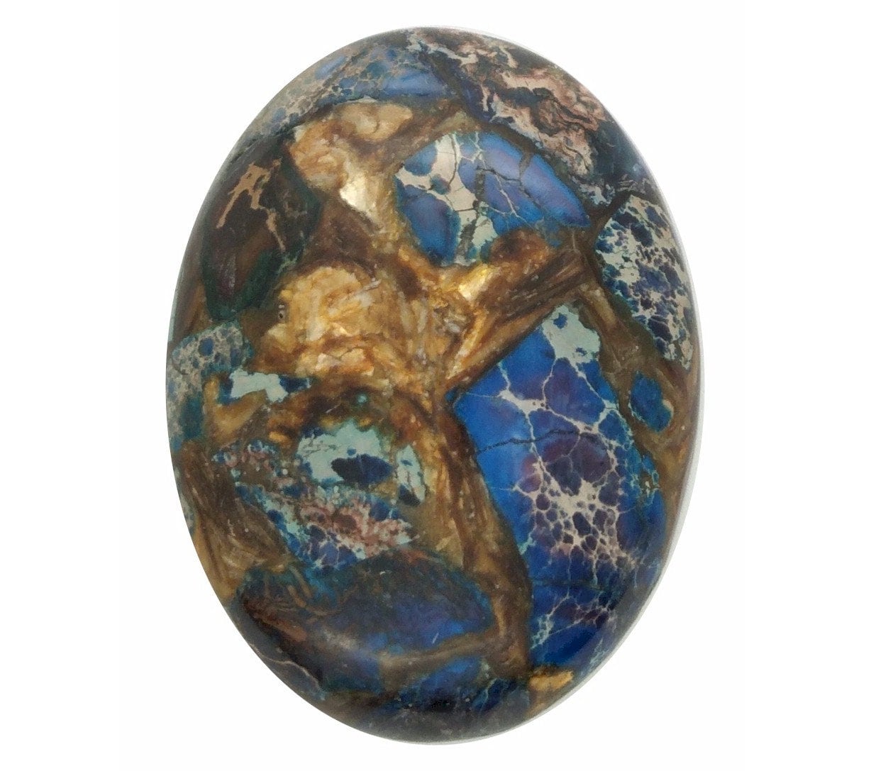 1pc 40x30mm Deep Blue Copper Matrix Collage Stone Cabochon Flat Back ...