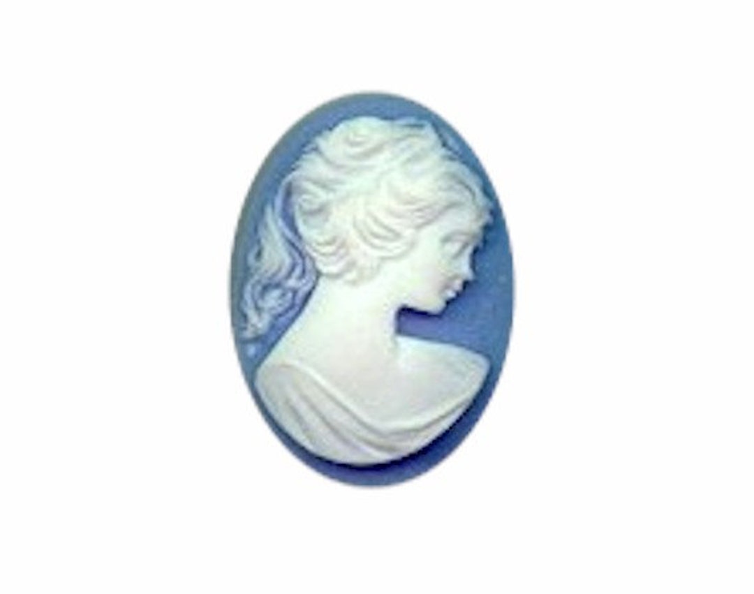 30x22mm Victorian Embellishment Blue & White Decorate Hot Glue Collage ...