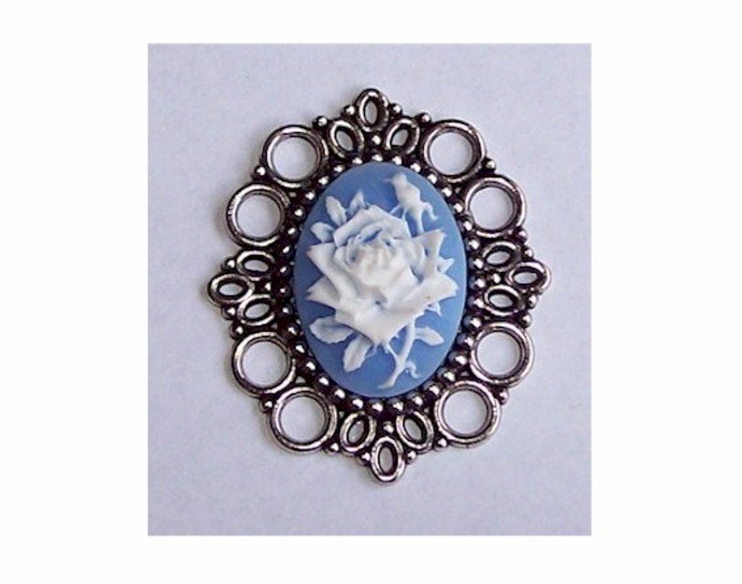 25x18mm Cabochon Setting Bright Silver 25x18 Cameo Setting NO PIN on ...