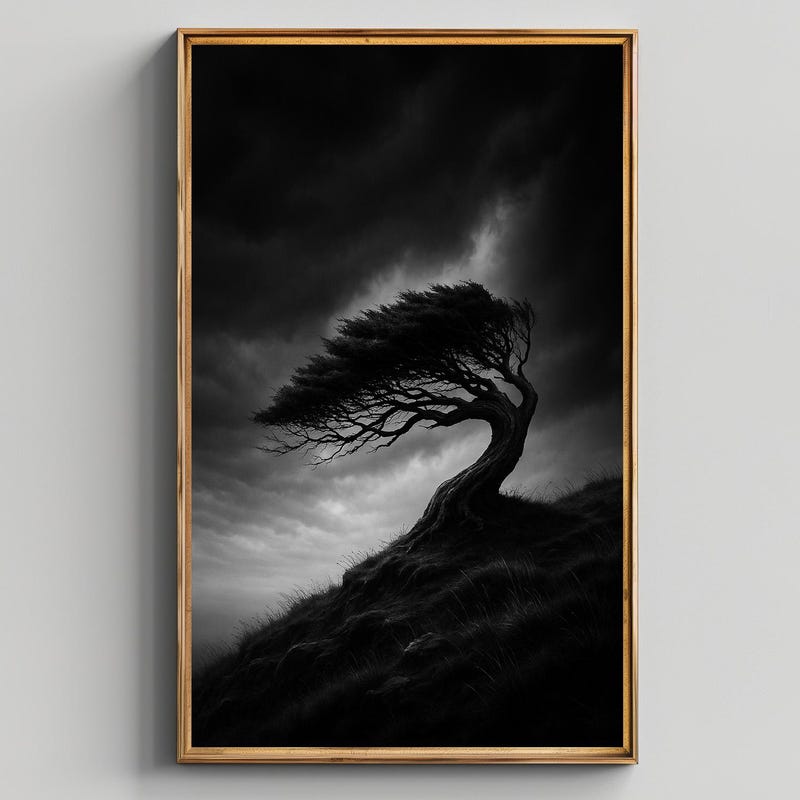 Windswept Tree - Etsy