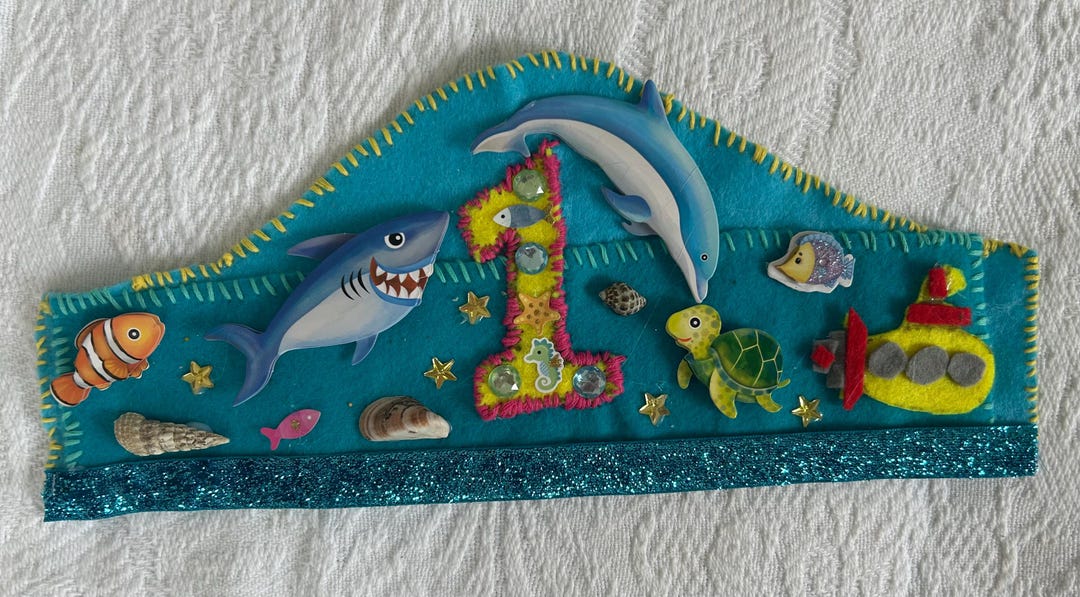 Underwater Party Crown. Ocean Birthday Party. Felt Birthday Crown ...