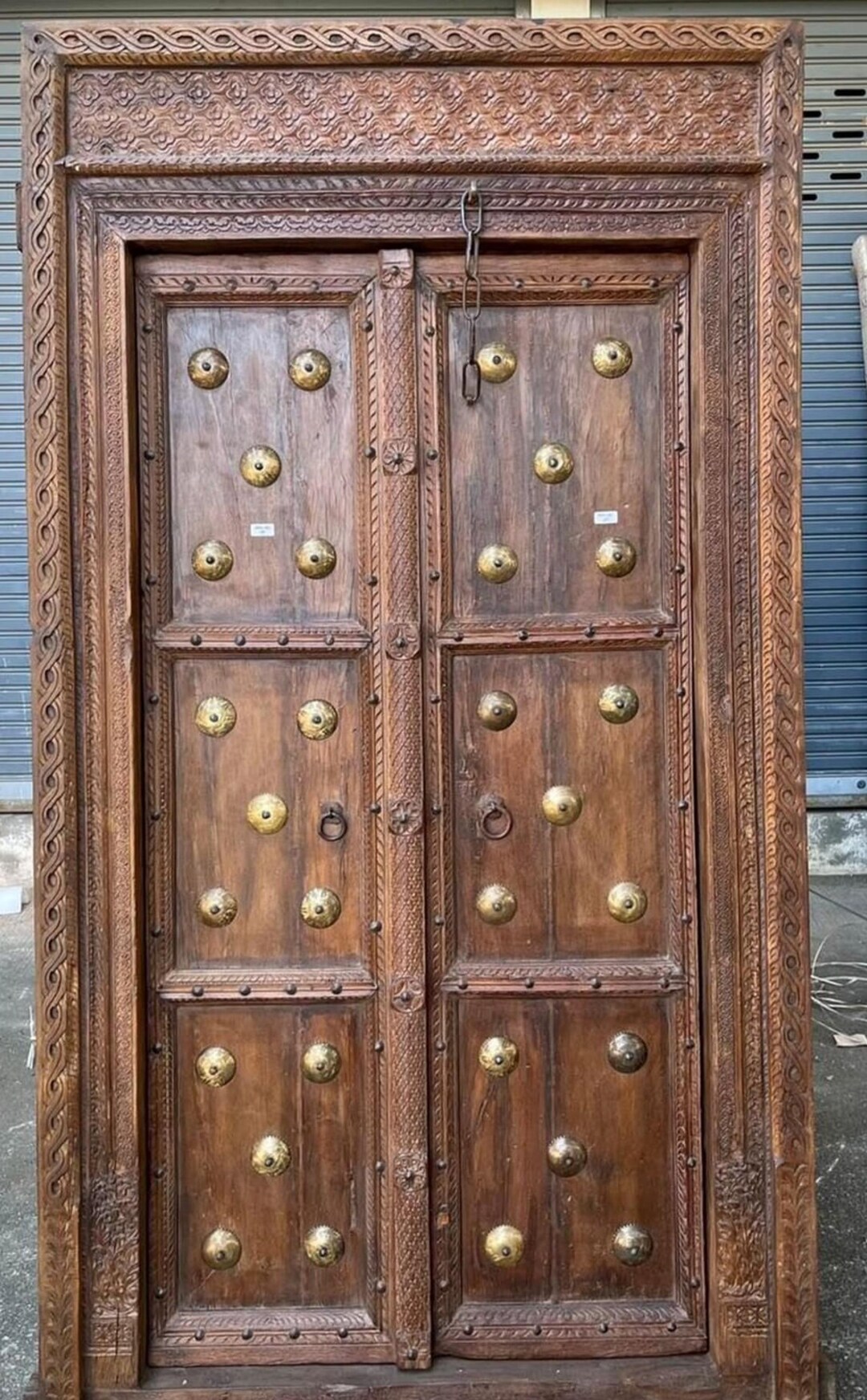 Hand Carved Teak Wood Indian Door: Bohemian Wall Art - Etsy