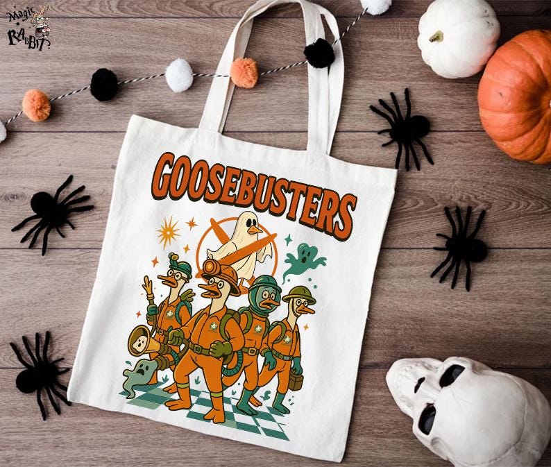 Goosebusters Halloween PNG: Spooky Goose Sublimation Design (digital ...