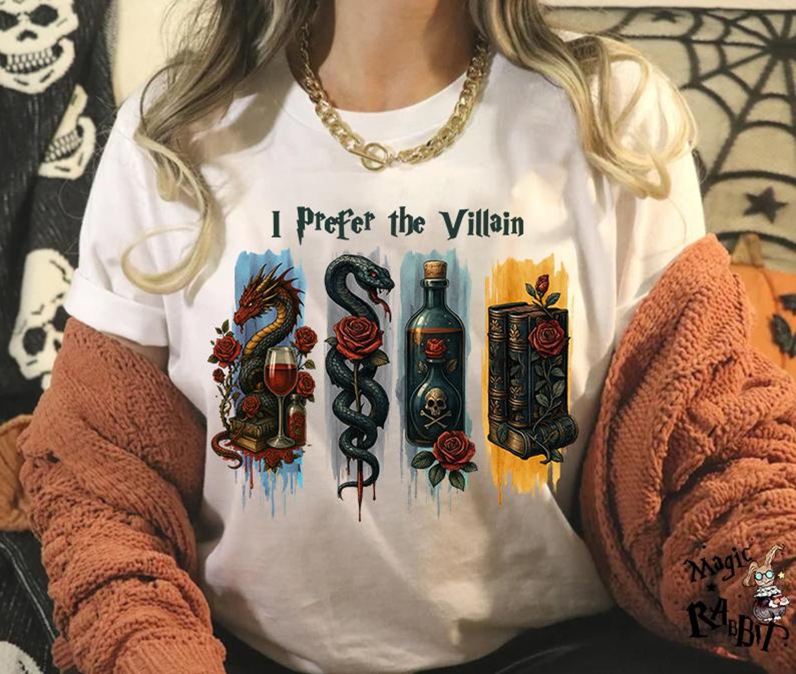 I Prefer the Villain PNG: Dark Romantasy Book Lover Design (digital ...