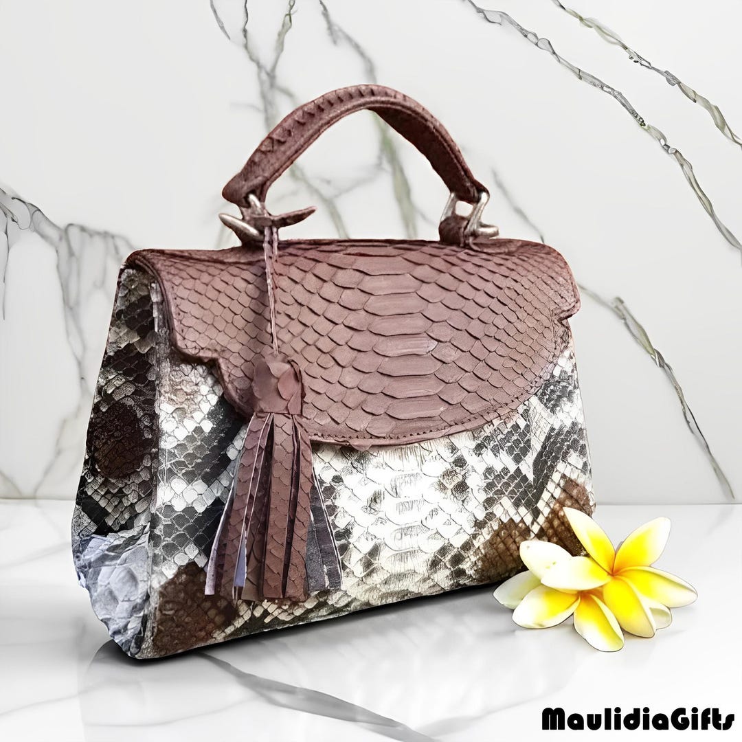 Lsa Python Genuine Snake Skin Women's Tote Bag, Snake Leather Bag, Real ...