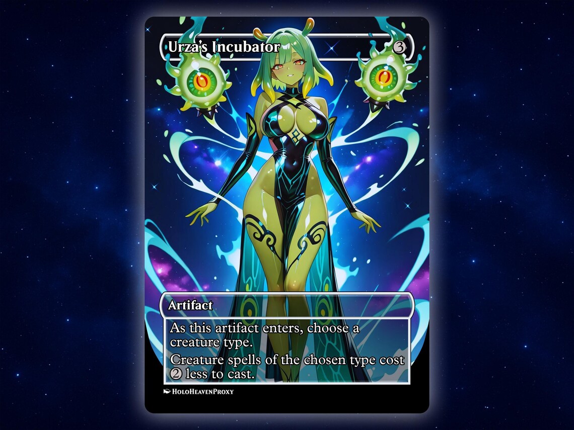 Urza's Incubator Anime Waifu Single Card Proxy Card Custom for EDH ...