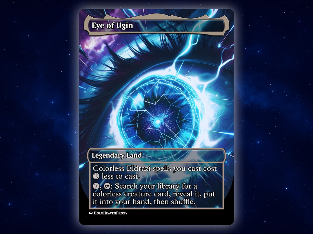 Eye of Ugin Land Anime Waifu Single Card Proxy Card Custom for EDH ...