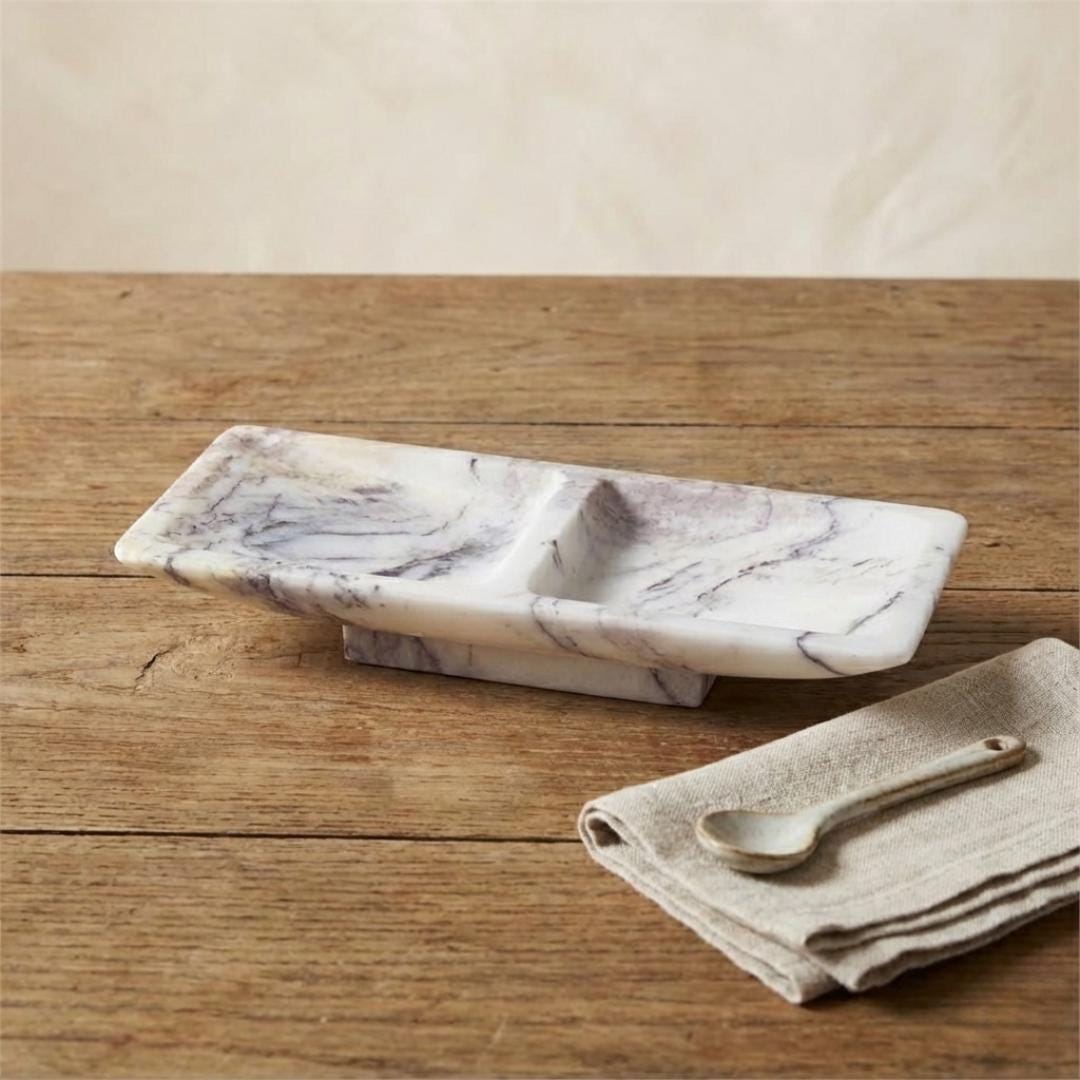Minimalist Marble Stone Organizer Tray, Natural Marble Vanity & Jewelry ...