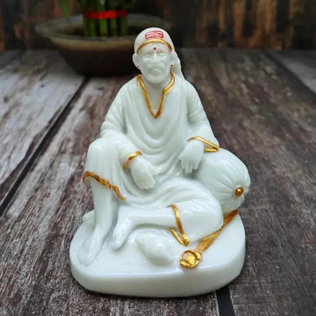Handcrafted Shirdi Sai Baba Marble Statue | 11cm Divine Idol - Etsy