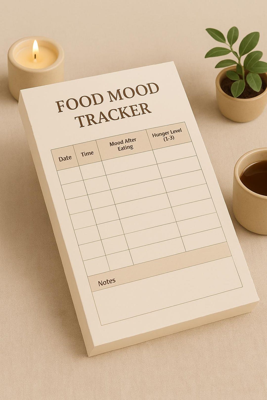 Food Mood Tracker Fillable Digital PDF | Printable Wellness Journal ...