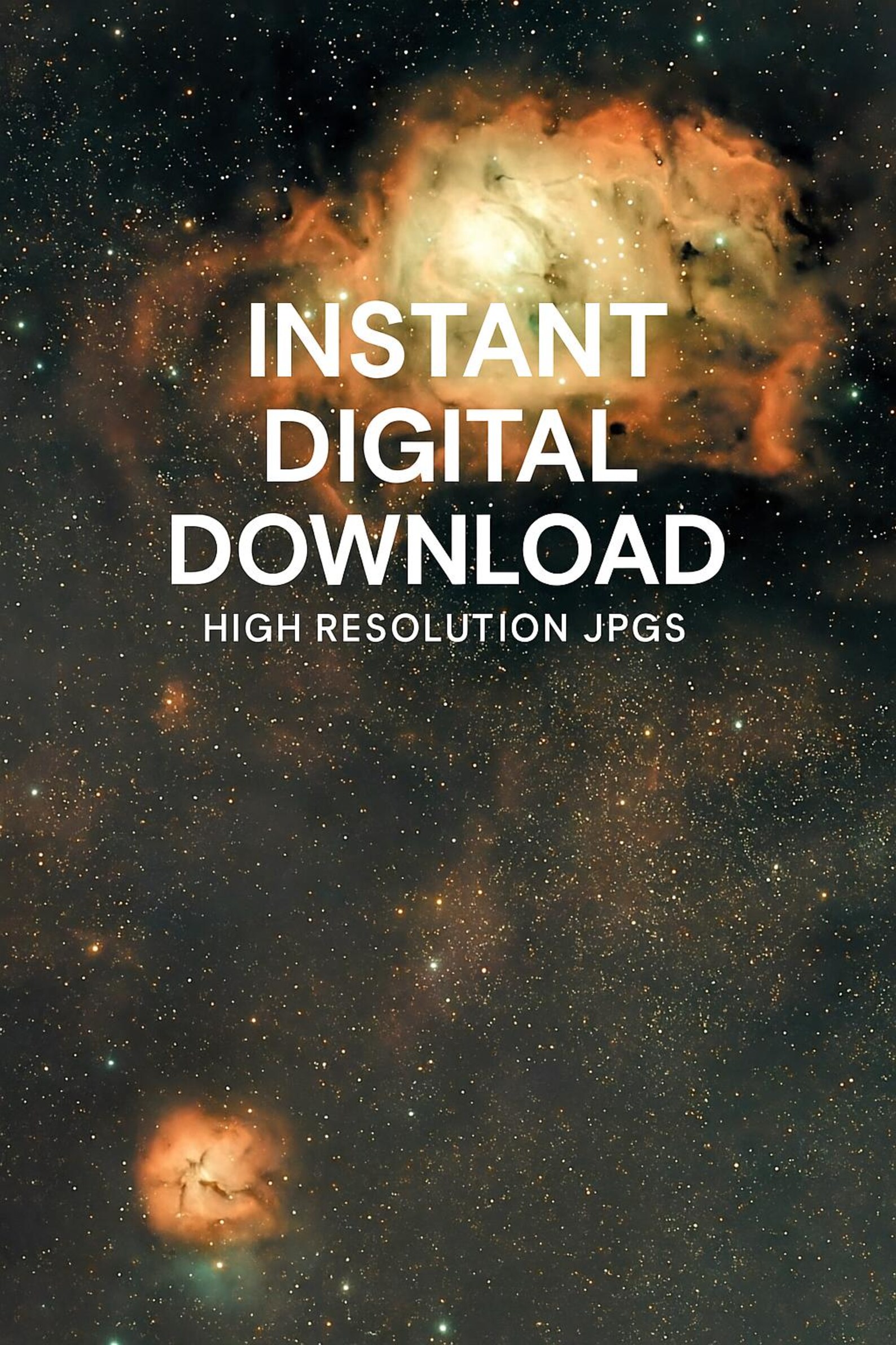 Digital Download-lagoon and Trifid Nebula, 5 Sizes, Galaxy Wall Art ...