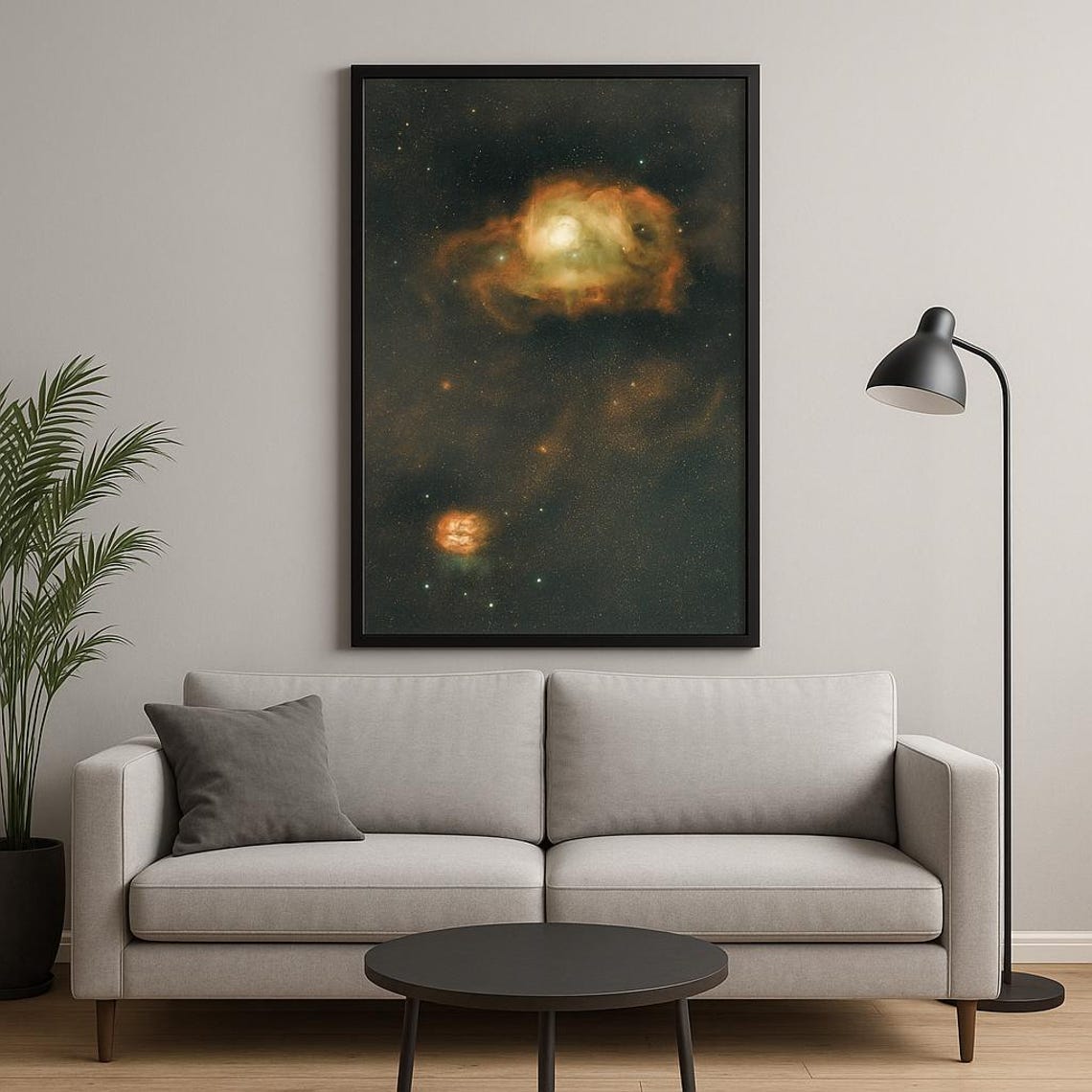 Digital Download-lagoon and Trifid Nebula, 5 Sizes, Galaxy Wall Art ...