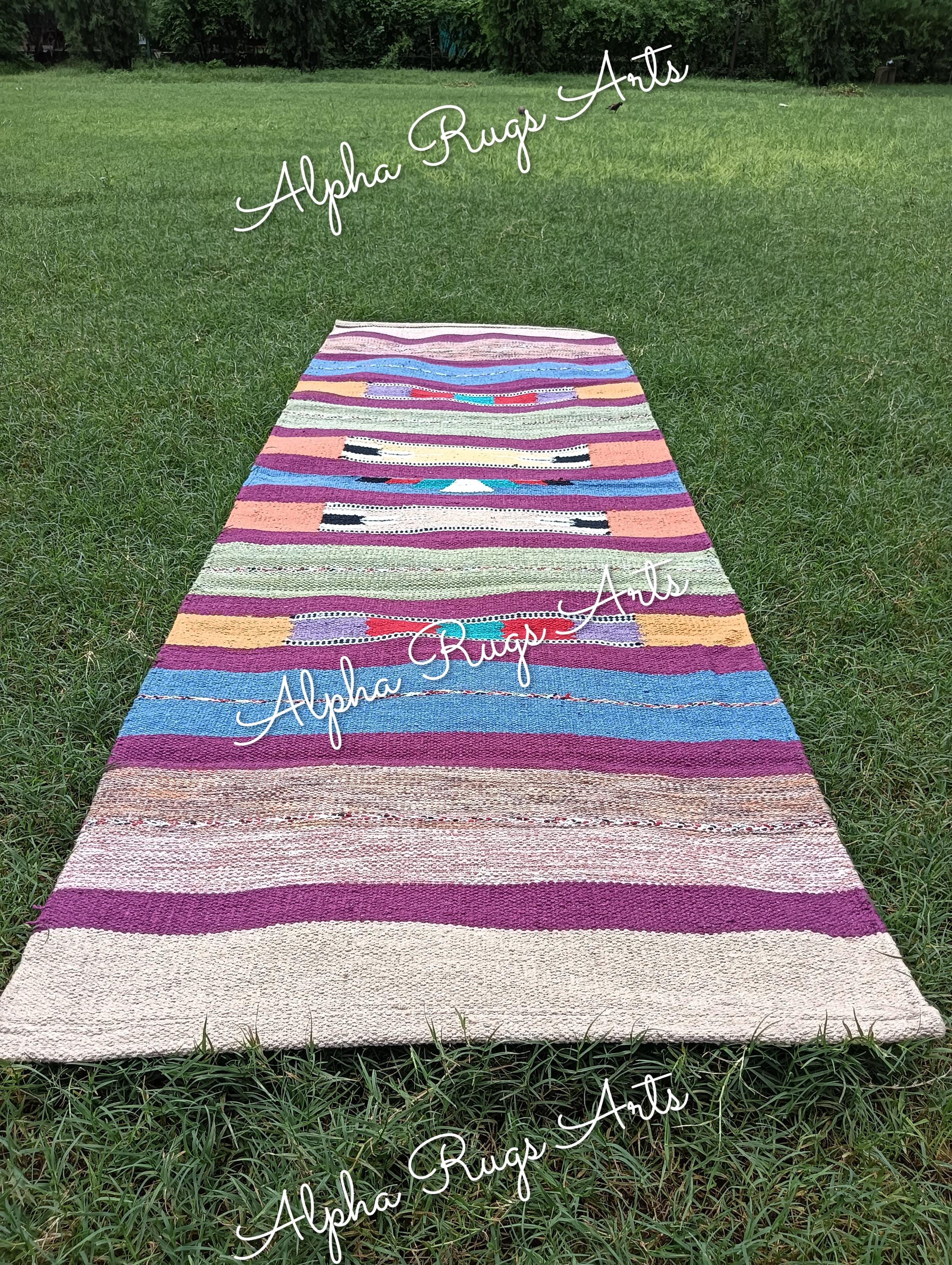 Organic Herbal Cotton Yoga Mat – Ecofriendly, Handwoven, Anti-slip ...