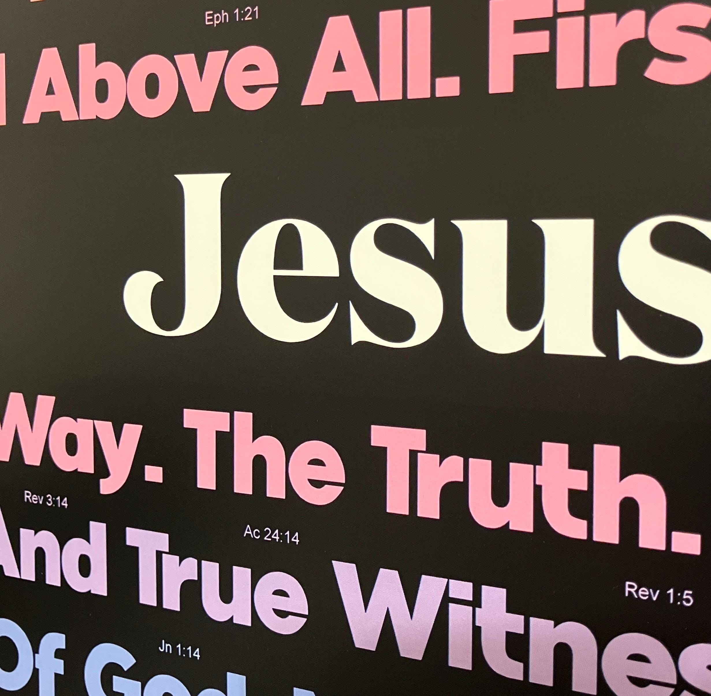 Jesus Poster 24x36 - Names of Jesus - Titles of Jesus - Etsy