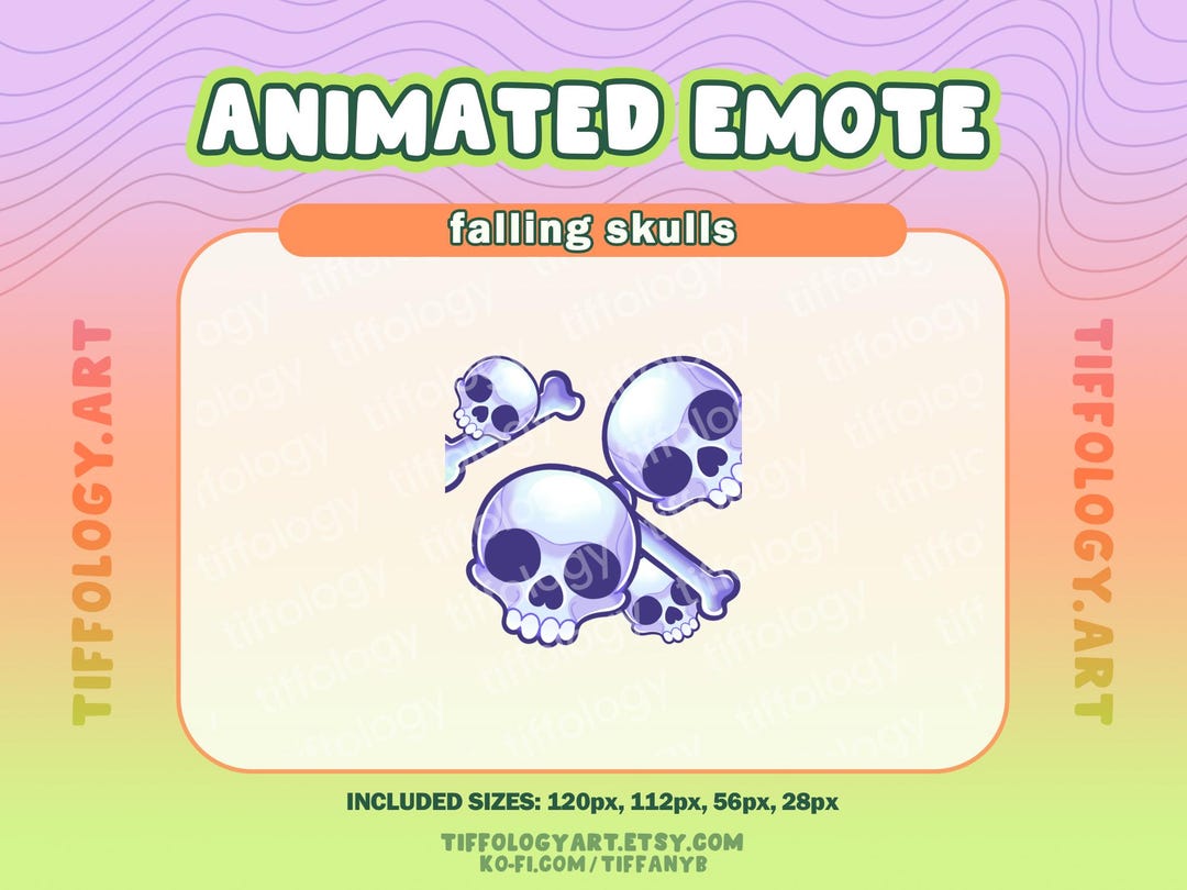 Animated Falling SKULLS Emote (digital Download) | Twitch, Youtube ...