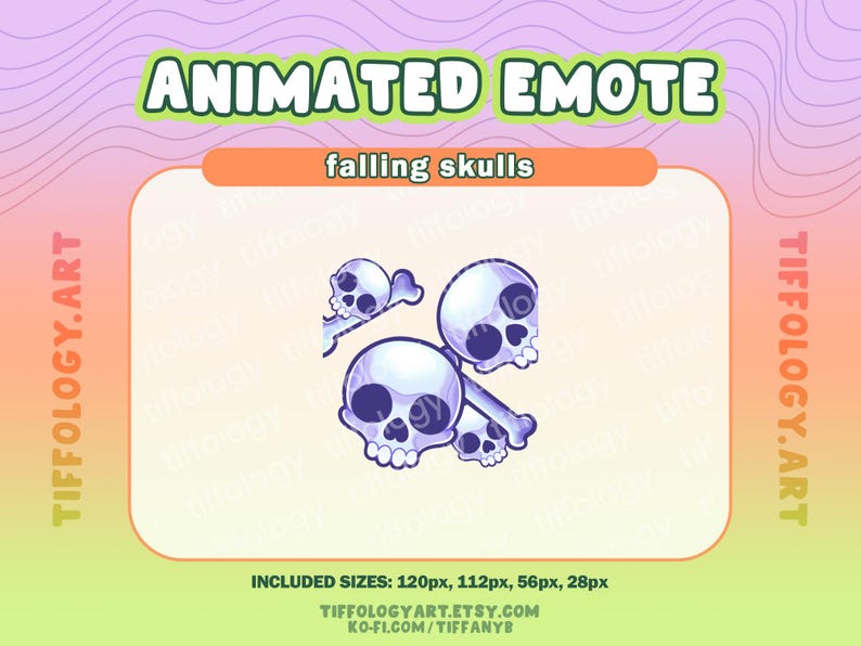 Falling SKULLS Animated Emote | Digital Download for Twitch, Youtube ...