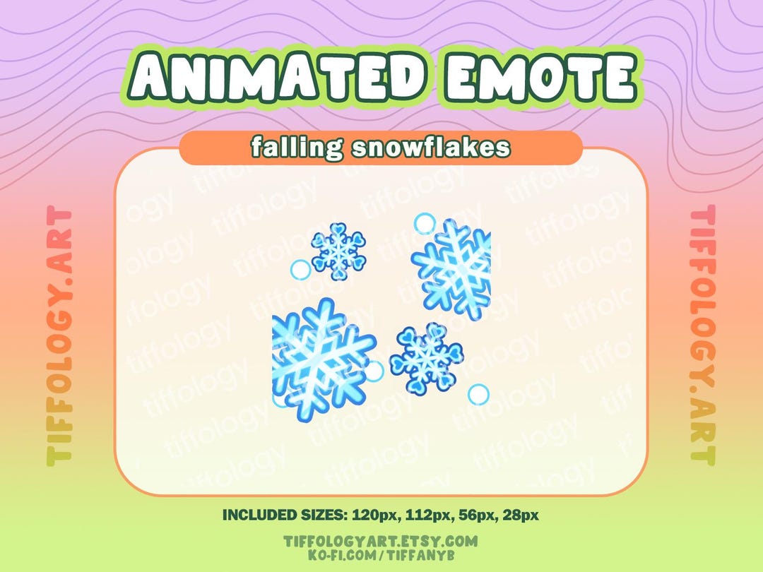 Falling SNOWFLAKES Animated Emote | Digital Download for Twitch ...