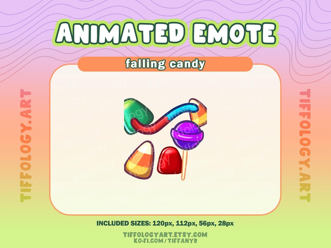 Animated Falling CANDY Emote (digital Download) | Twitch, Youtube ...