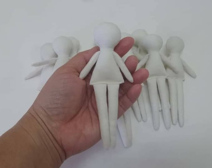 10 Unfinished Mini Dolls, Rag Doll DIY, White Dolls, Cloth Dolls ...