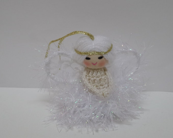 White Angel Ornament, Angel Mobile, Christmas Tree Ornament, Angel Doll ...