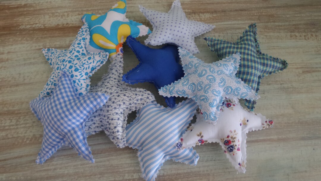10 Stars, Fabric Stars Mobile Crafting, Fabric Stars Material, Stars ...