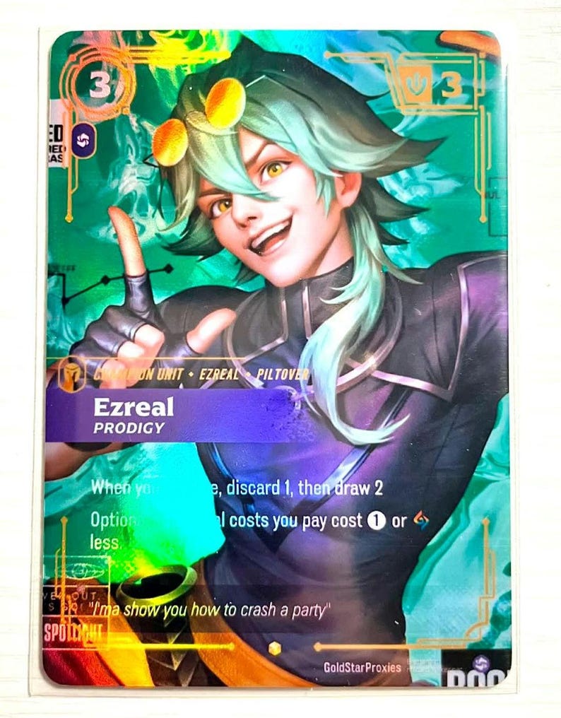 Riftbound Custom Card Ezreal (champion) (proxy) - Etsy