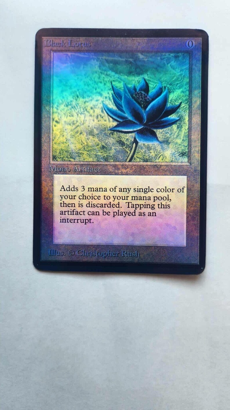 Black Lotus- Mono Artifact (holo Proxy) - Etsy