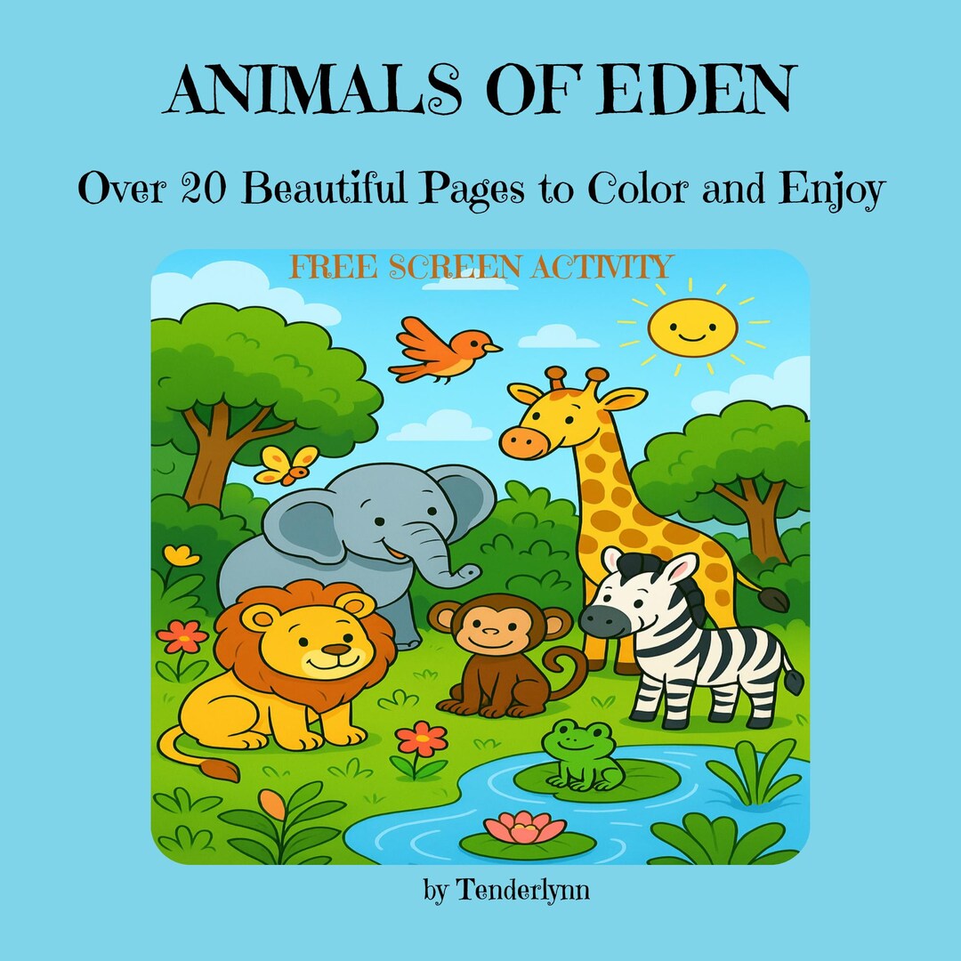 Animals of Eden-printable Coloring Book for Kids | Over 20 Animals ...