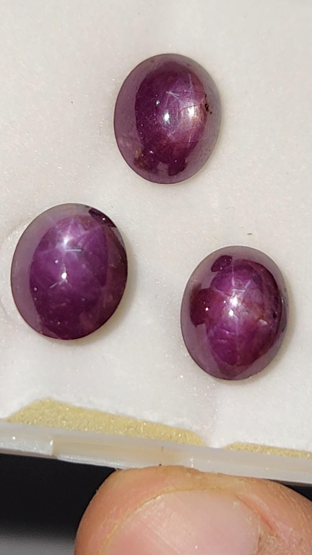20.cts Natural Star Ruby Matching Pair | Loose Asterism Ruby Gemstones ...