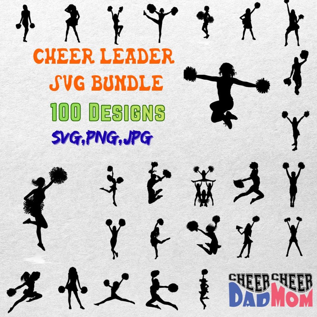 Cheer Leader SVG Bundle | 100 Designs | Cheer Mom SVG | Cheer Dad SVG ...
