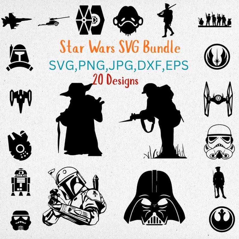 Star Wars SVG Bundle | 20 Galactic SVG Designs for Cricut & Silhouette ...