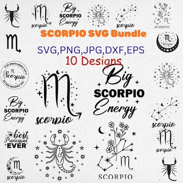 Scorpio Svg - Etsy