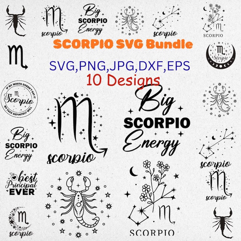 Scorpio Svg - Etsy
