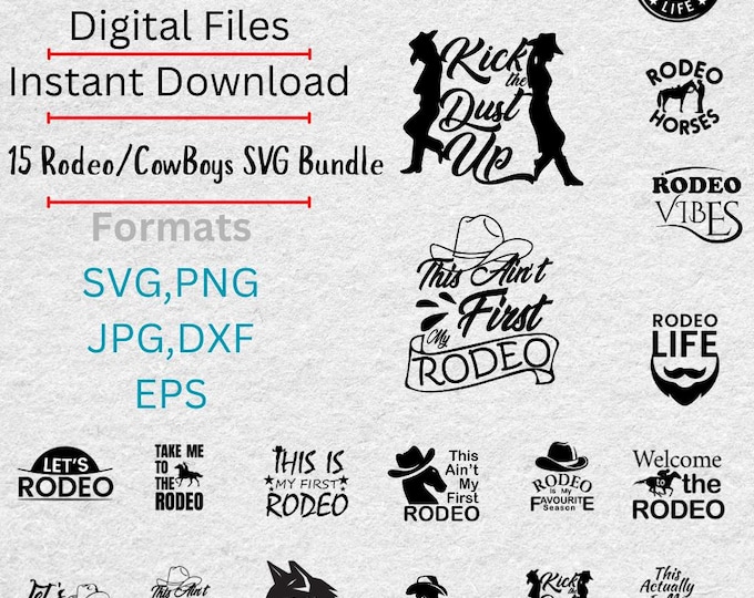 Rodeo SVG Bundle, Cowboy SVG, My First Rodeo, Cowboy in Training ...