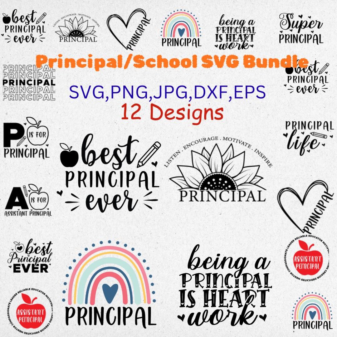 Principal SVG Bundle | Principal Quote Svgs for Cricut & Silhouette ...