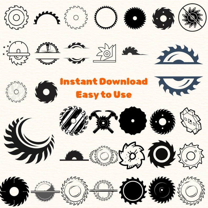Saw Disk SVG Bundle | 60+ Designs | Circular Saw Blade SVG ...