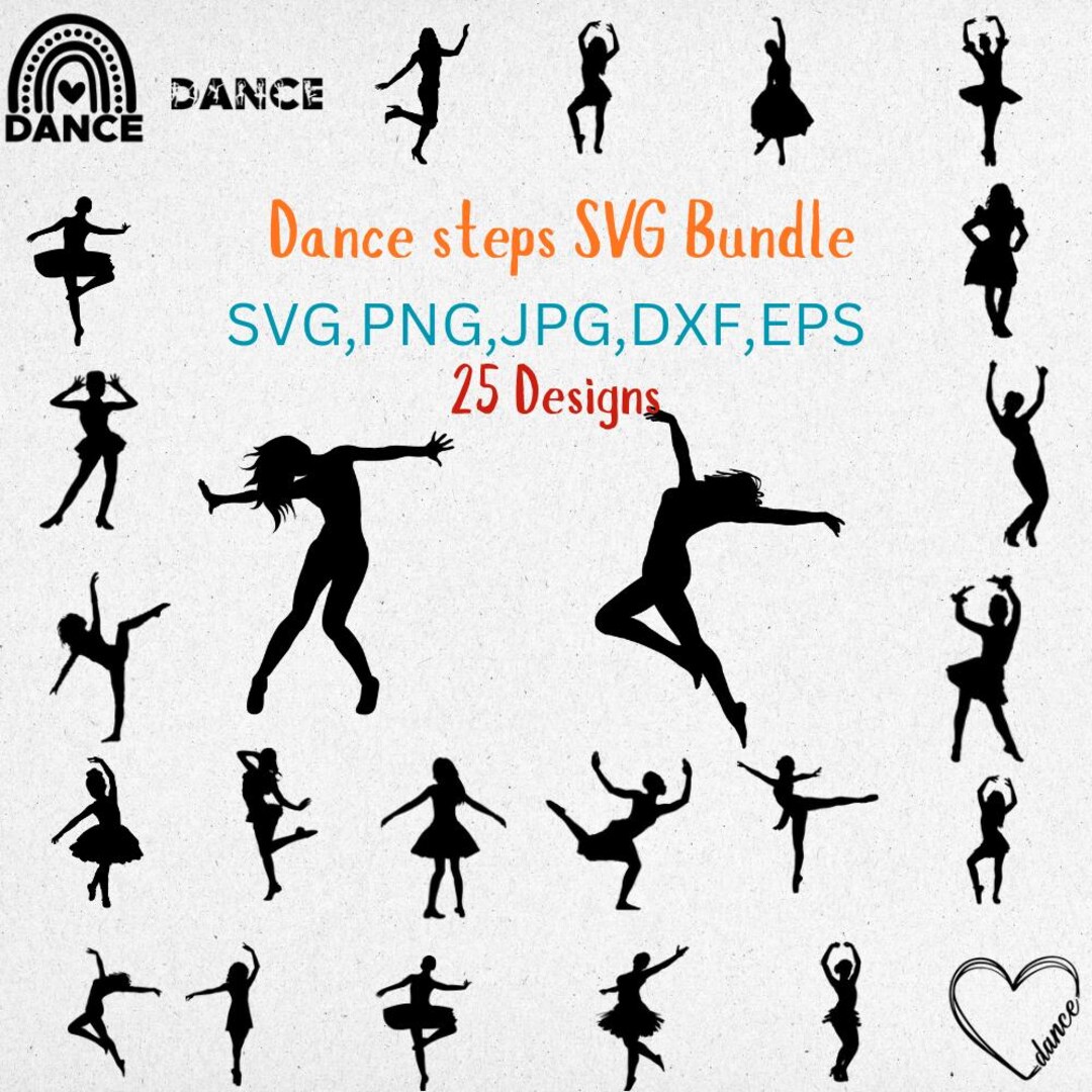 Ballerina Dance Svg Bundle - Dance Movement SVG Bundle: Ballet, Hip Hop ...