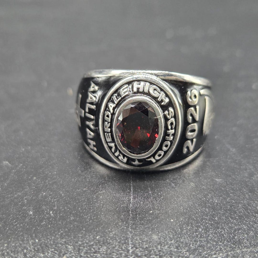 Unique Men’s High School Class Ring 2026 Personalized Name & Year Oval ...