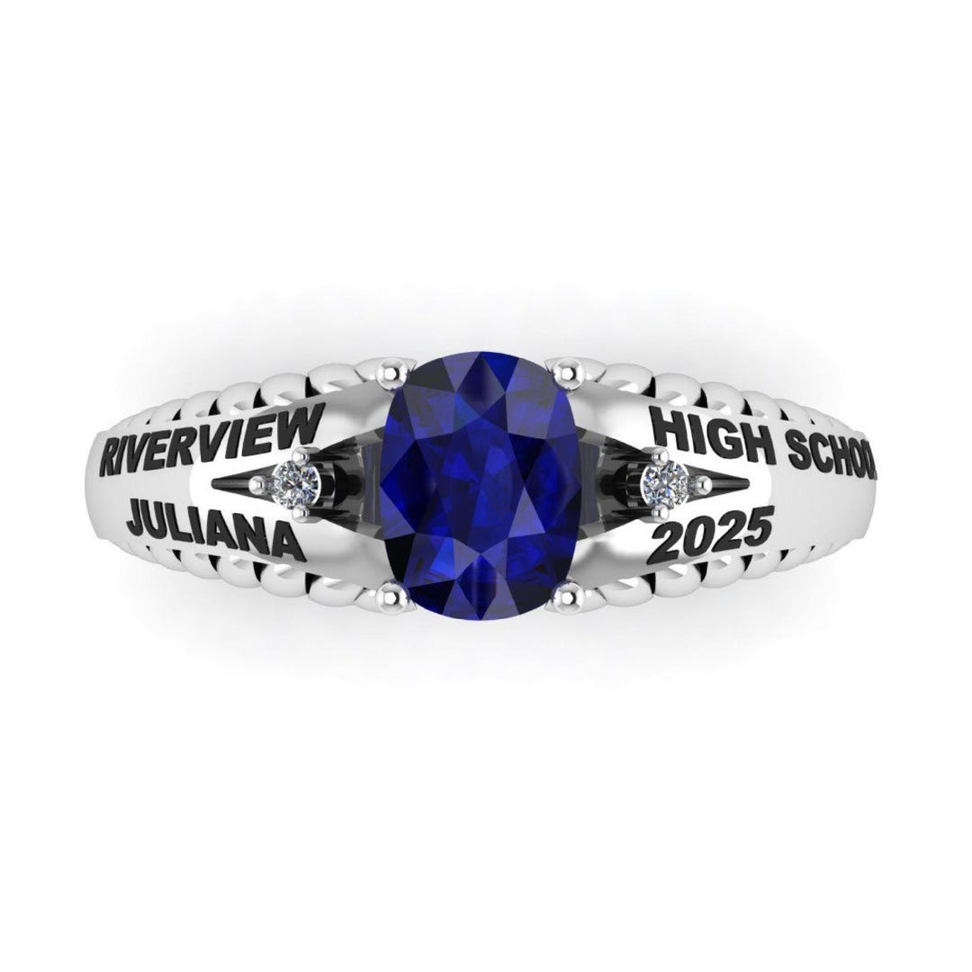 Custom High School Class Ring 2025 Personalized Graduation Ring With ...