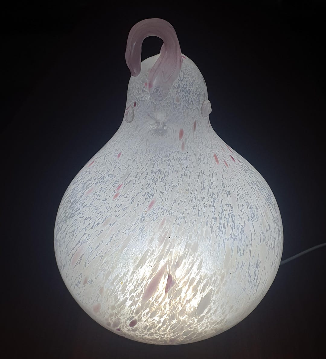 Vintage 70ies Very Large Table Lamp Art Glass Figure Monica Backstrom ...