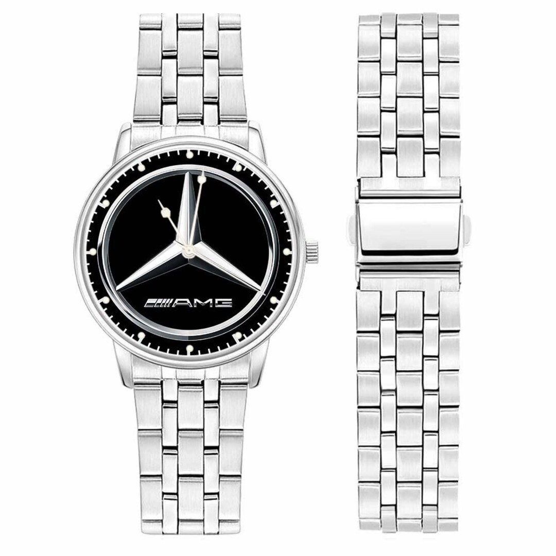 AMG Logo Mercedes-benz Gift Watch Alloy Band - Etsy