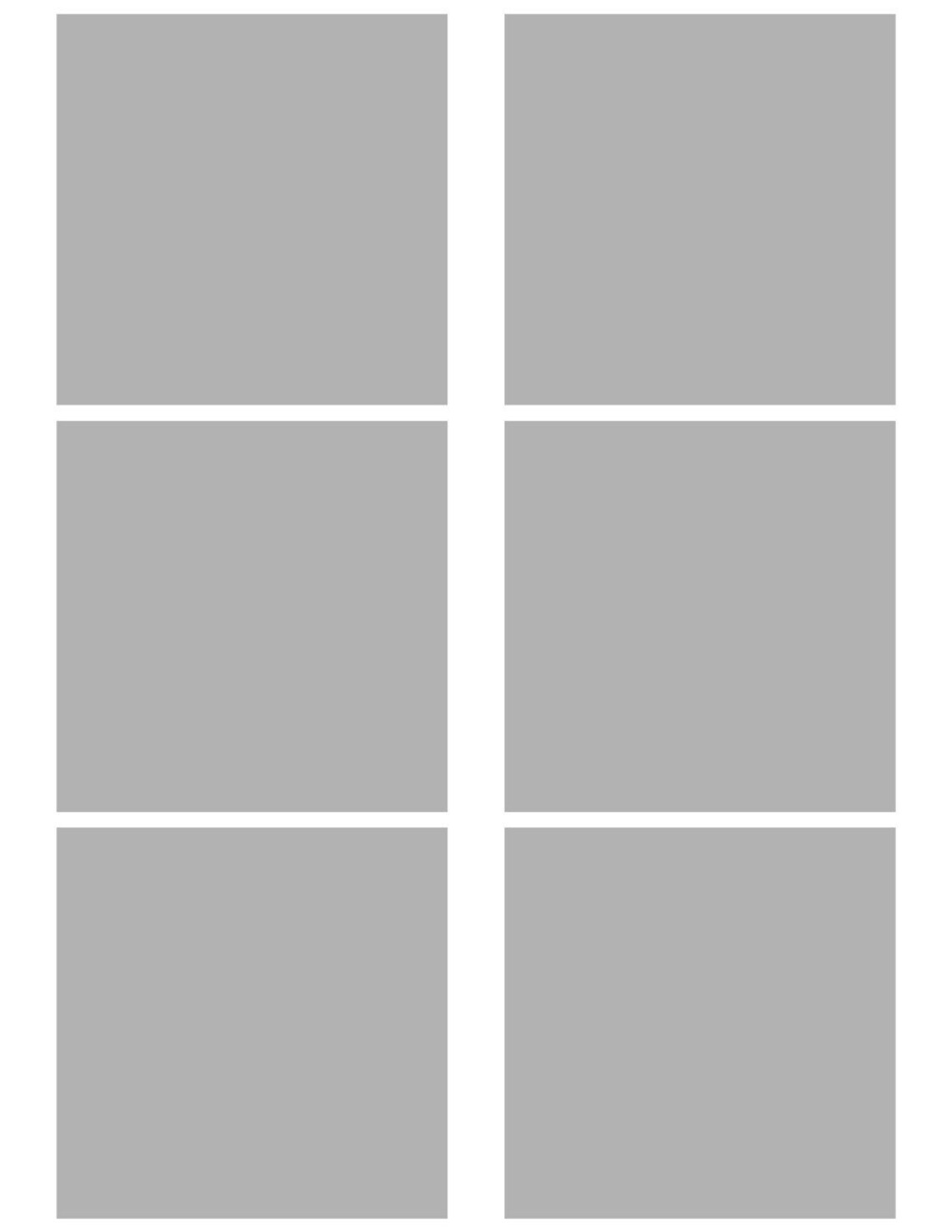 Psd Template - 6 Squares, 3.5 Inches - Etsy