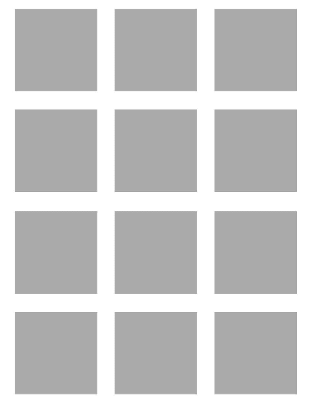 Psd Template - 12 Squares, 2.25 Inches - Etsy