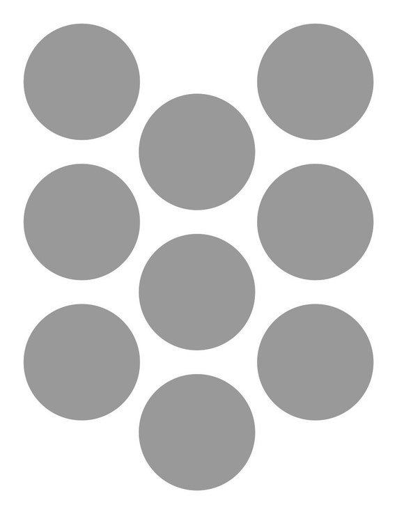 Psd Template 9 Circles 2.5 Inches | Etsy