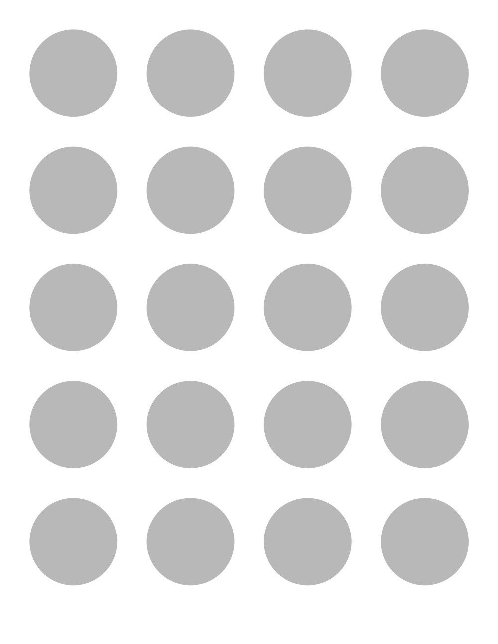 Plantilla PSD 20 círculos una y media pulgadas - Etsy México