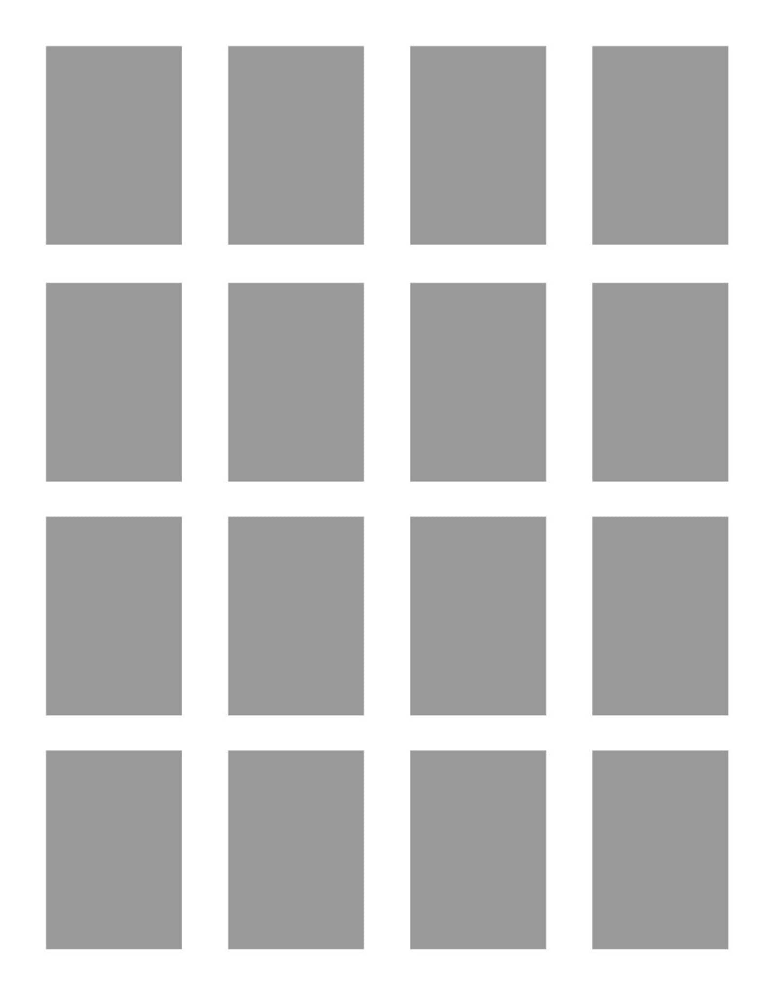 Psd Template - 16 Rectangles 1 1/2 X 2 3/8 Inches - Etsy