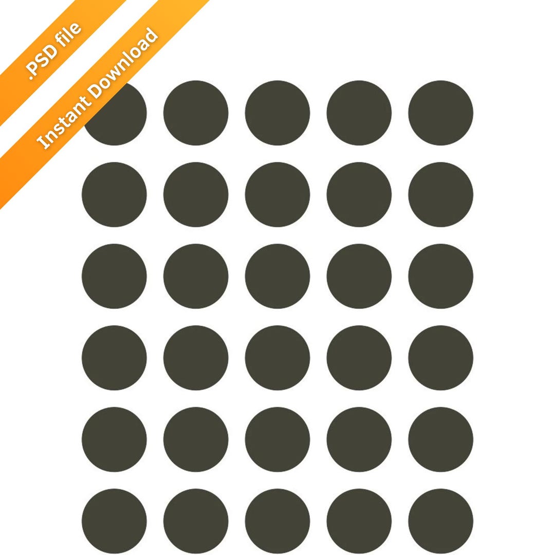 1 Inch Circle Template: Picture Pendants, 35 Circles (PSD Template) - Etsy